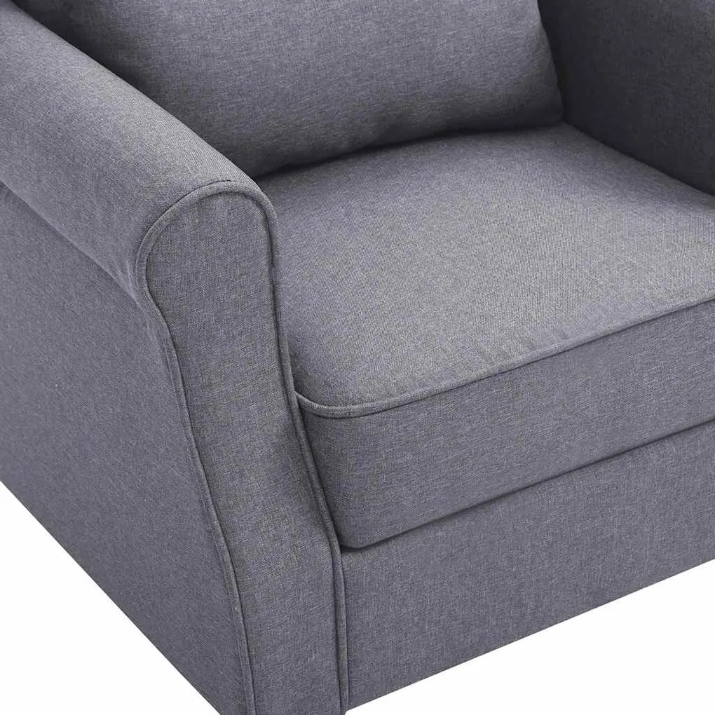 Křeslo tmavě šedé textil 248616