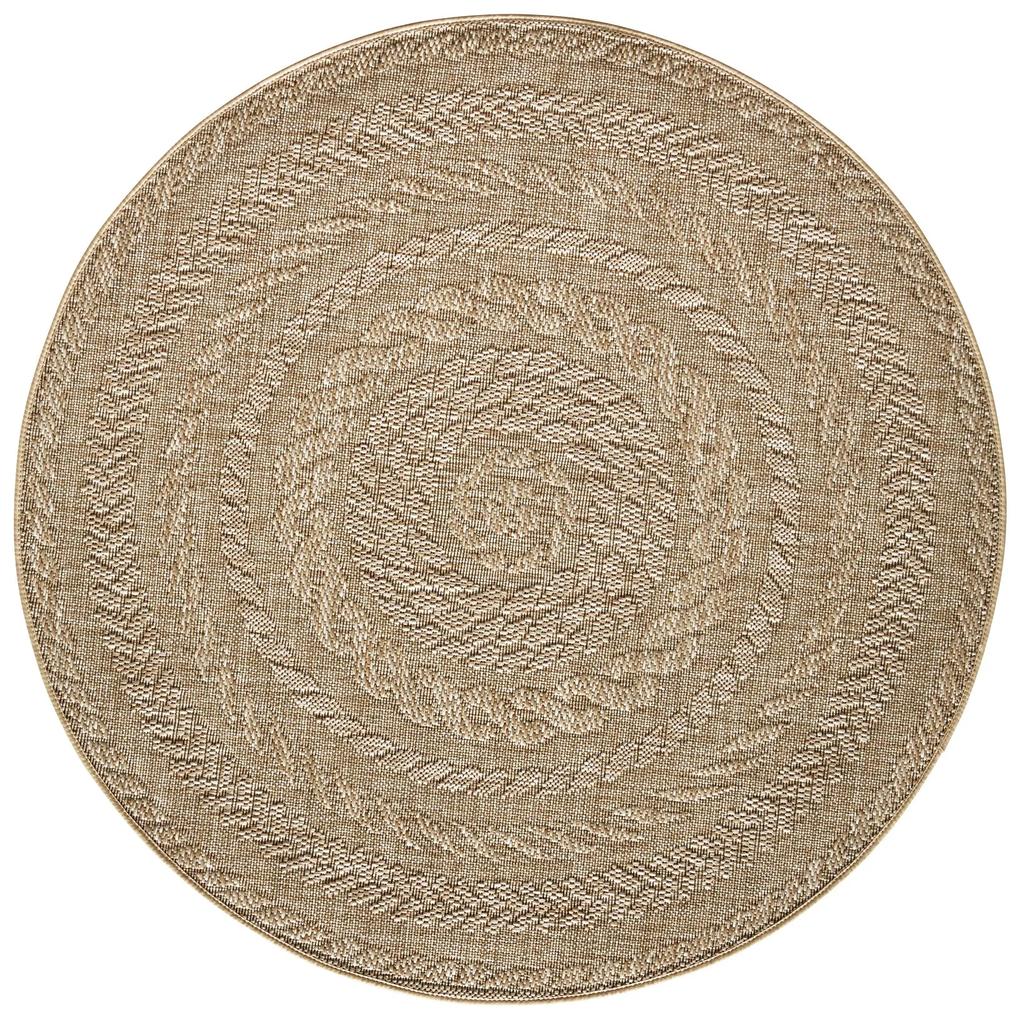 Bougari - Hanse Home koberce Kusový koberec Forest 103998 Beige/Brown - 160x160 (průměr) kruh cm