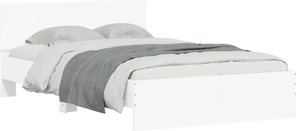 Rám postele s čelem a LED osvětlením bílý 120 x 200 cm 3207616