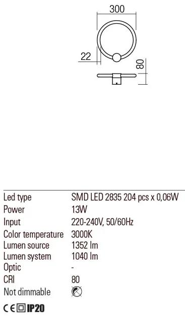 Redo Nástěnné LED svítidlo Spell Barva: lesklý chrom