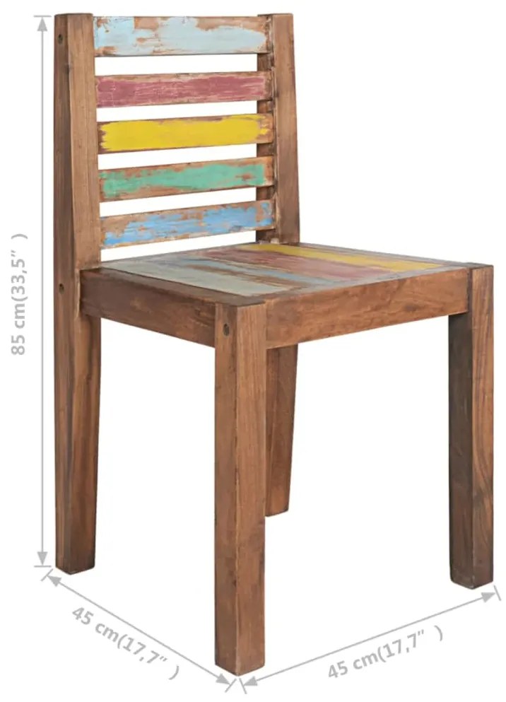 Jídelní židle 4 ks masivní recyklované dřevo - Default Title