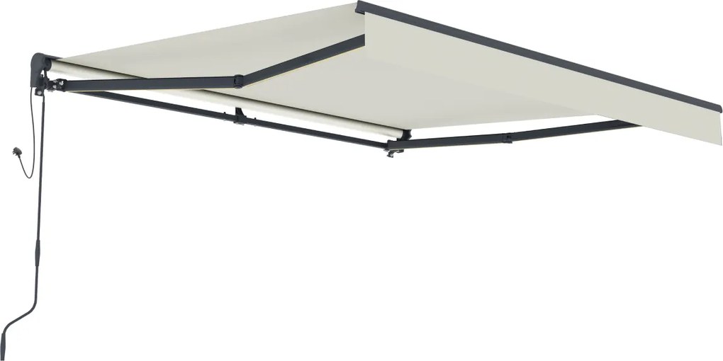 Elektrická markýza s LED osvětlením BestBerg BBSU-EL295BG / 295 x 250 cm / béžová