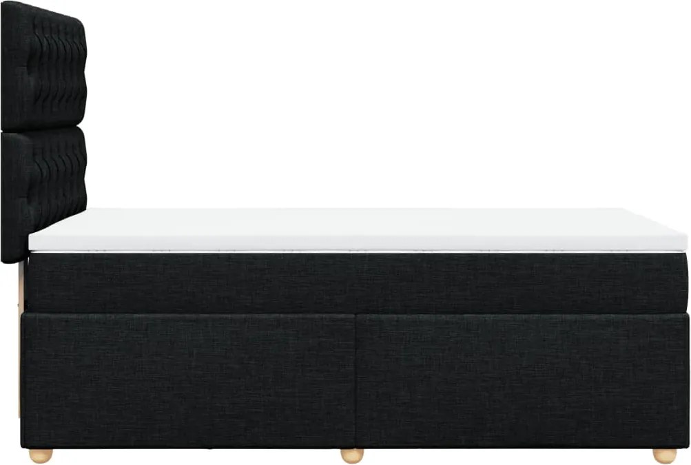 Box spring postel s matrací černá 90x200 cm textil 3291172