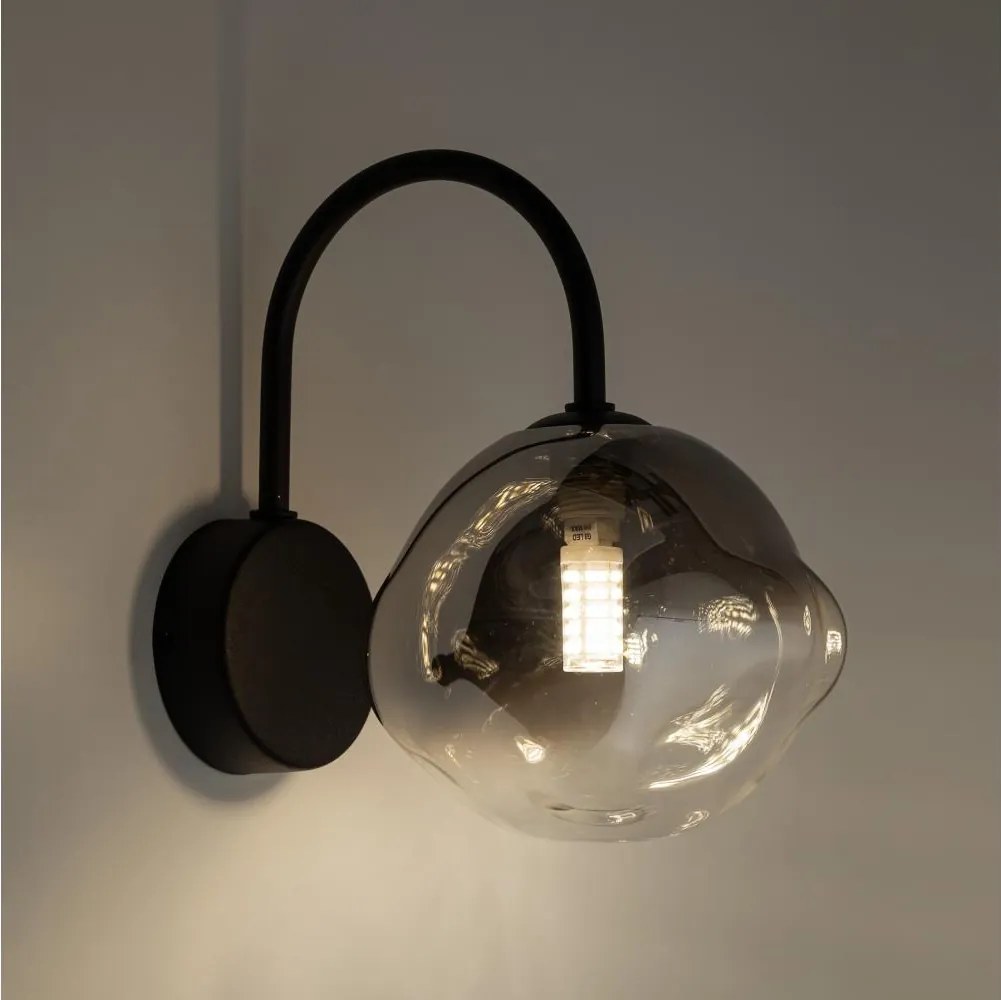 BRILAGI - Nástěnná lampa VULCANO 1xG9/8W/230V černá/kouřová černá