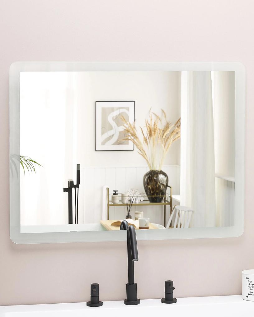 Koupelnové zrcadlo s LED osvětlením obdélníkové 60 x 80 cm CORROY Beliani