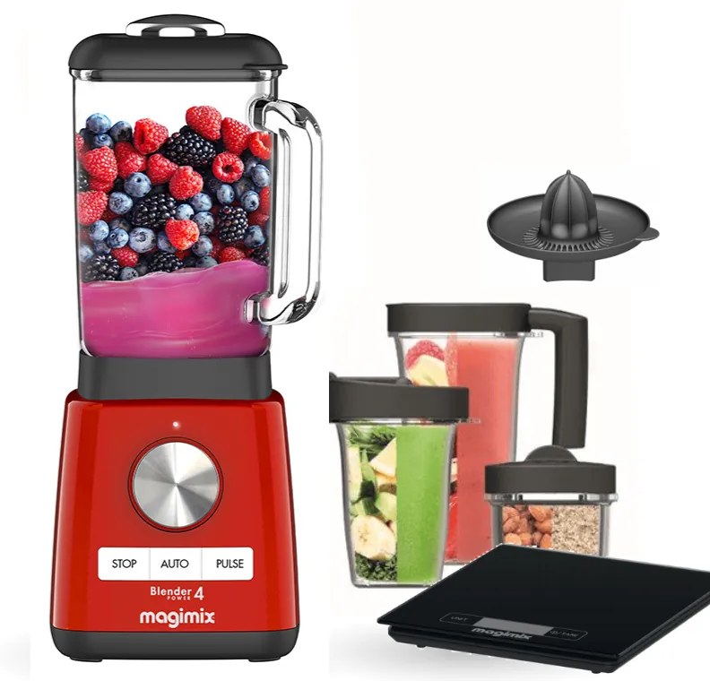 Magimix | ELM 11637 mixér Power Blender Premium výbava | červený