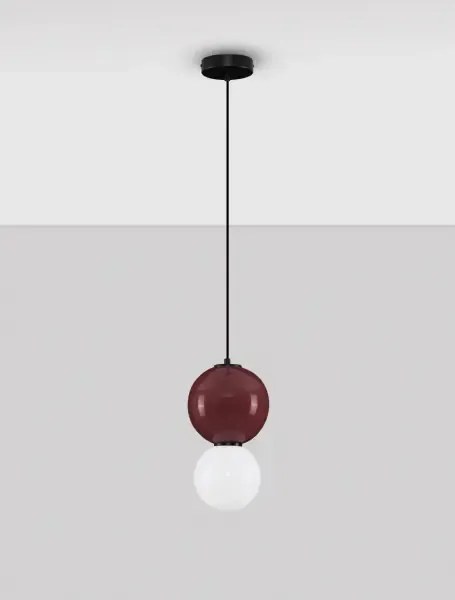 Designový lustr Noesis 18 Bordová