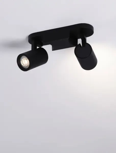 Minimalistické bodové svítidlo Esto 2 Černá