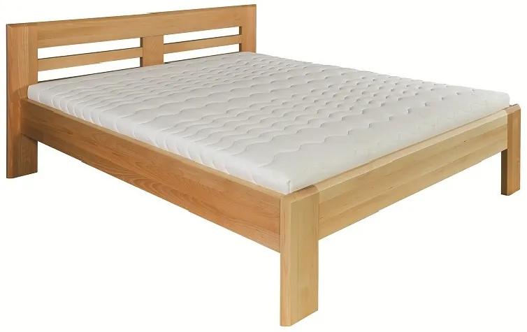 Drewmax LK296 200x200 cm dřevěná postel masiv dub dvojlůžko