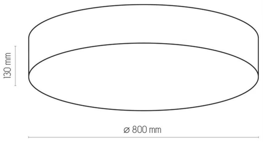TK LIGHTING Stropní svítidlo - RONDO 2725, Ø 80 cm, 230V/15W/6xE27, tmavě šedá/bílá