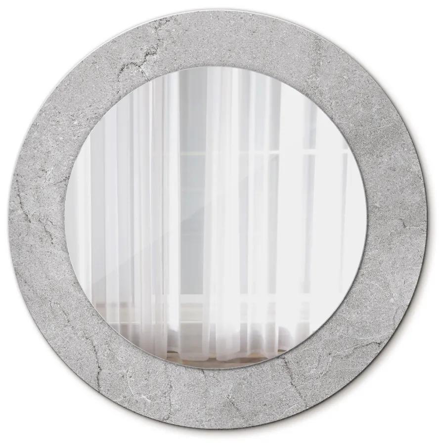 Kulaté dekorativní zrcadlo Šedý cement fi 50 cm
