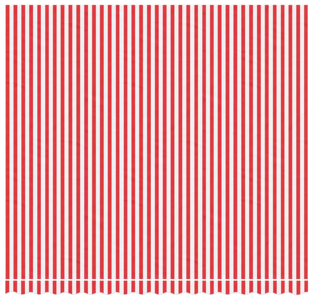 Náhradní plachta na markýzu červené a bílé pruhy 4 x 3,5 m,  367717