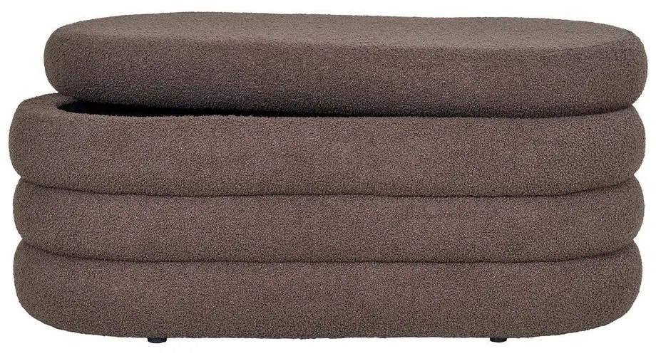 Hnědá lavice z textilie bouclé Dartford – House Nordic