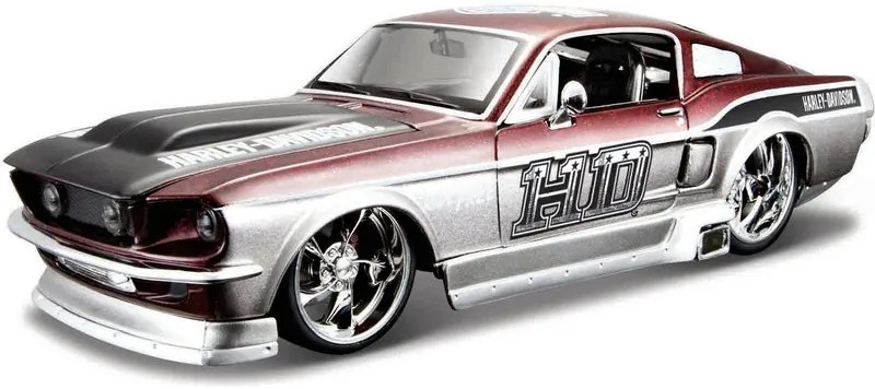 Maisto harley-davidson custom - ford mustang gt 1967 1:24
