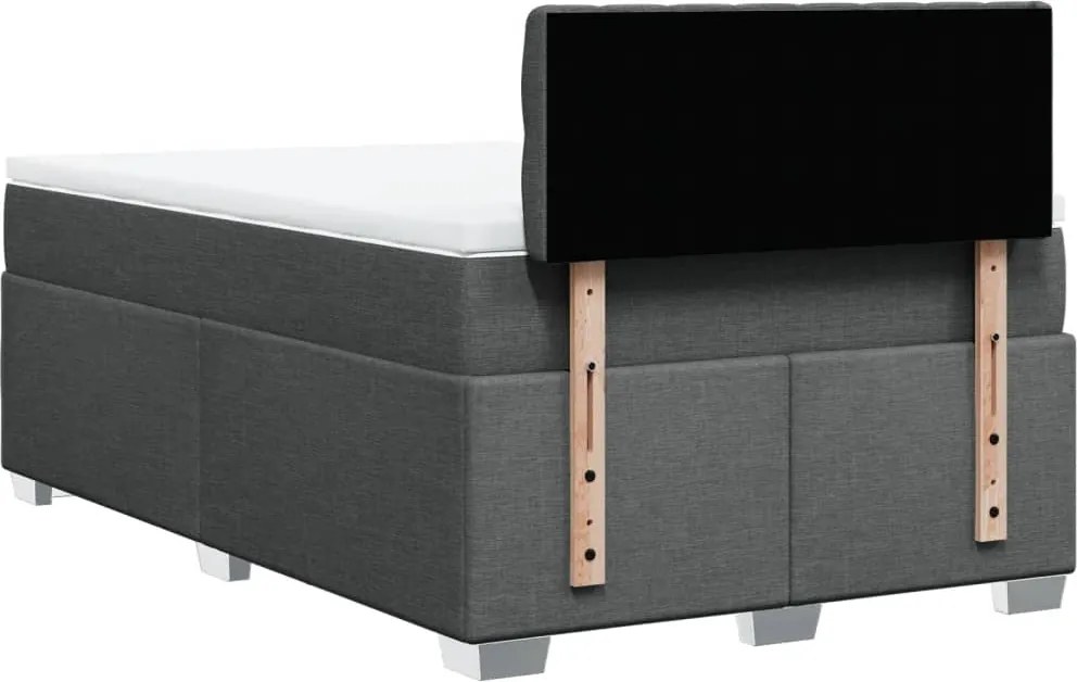 Box spring postel s matrací tmavě šedá 120x200 cm textil 3285863