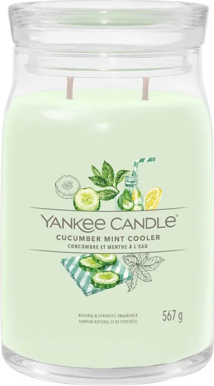 Yankee Candle Signature svíčka Cucumber Mint Cooler Velikost: střední 368 g