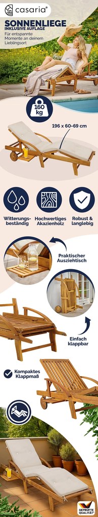 Zahradní lehátko Tami Sun® včetně Podsedák krémová