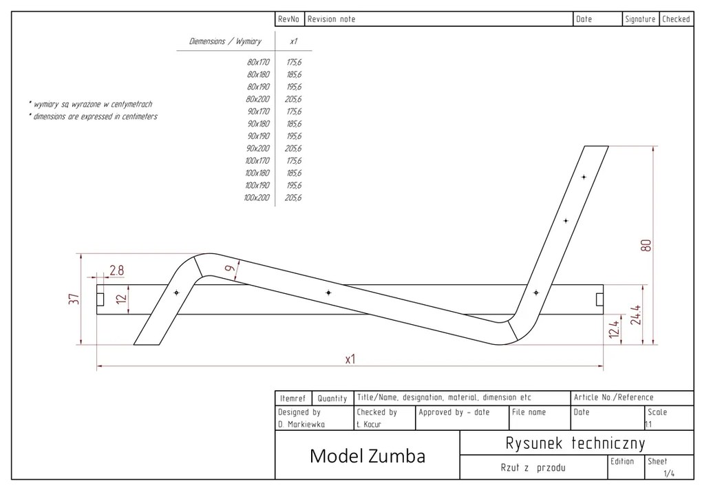 Dětská postel Zumba 140x70 cm