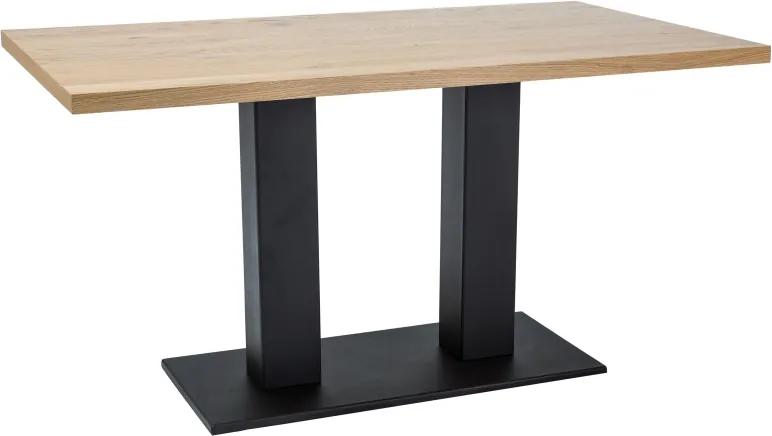 Jídelní stůl, černá/dub, SAURON 180x90