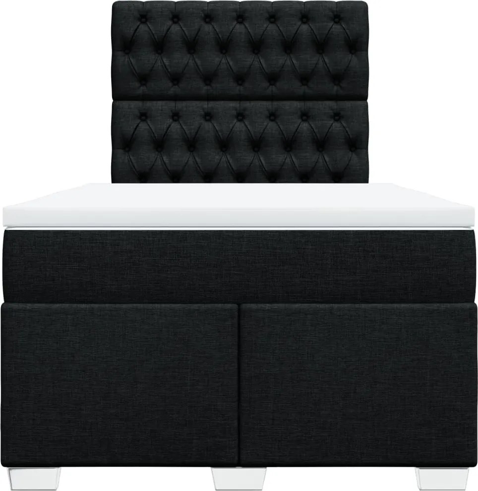 Box spring postel s matrací černá 120x200 cm textil 3290464