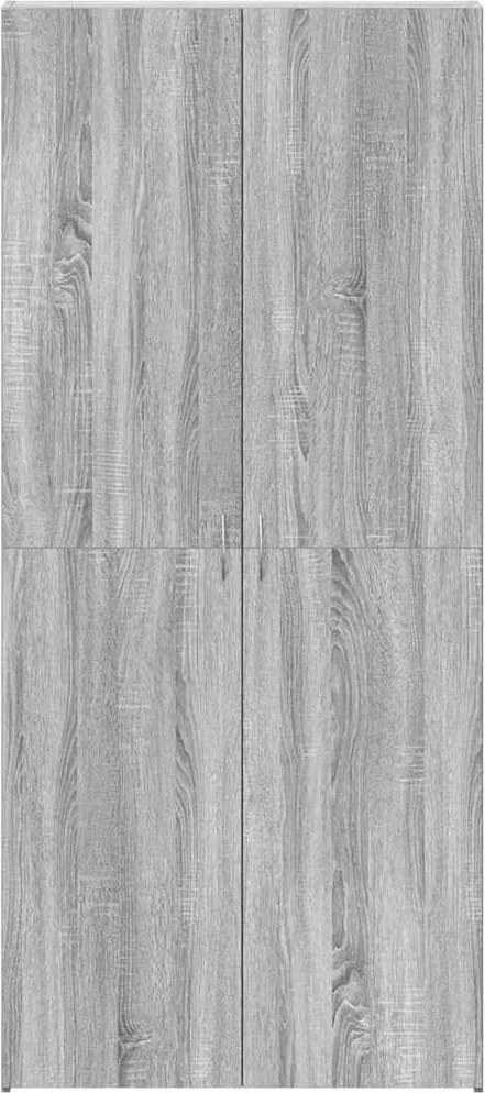 Skříň na obuv 80 x 35.5 x 180 cm Kompozitní dřevo Šedá 3333841