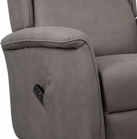 TV křeslo ušák elektrické polohování s podnožkou béžovostříbrné TVVY-1192 SIL
