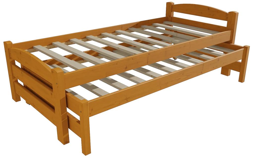Vomaks Dětská postel s výsuvnou přistýlkou DPV 025 Rozměr: 80 x 200 cm, Barva: barva bílá