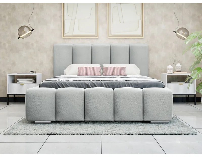 Čalouněná manželská postel Lisko, Rozměr postele: 140 x 200 cm, Barva potahu: Kronos 46