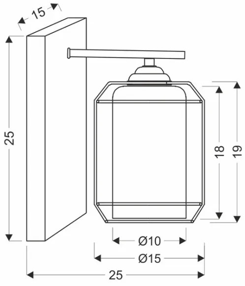Nástěnná lampa JONERA 1xE27/40W/230V černá