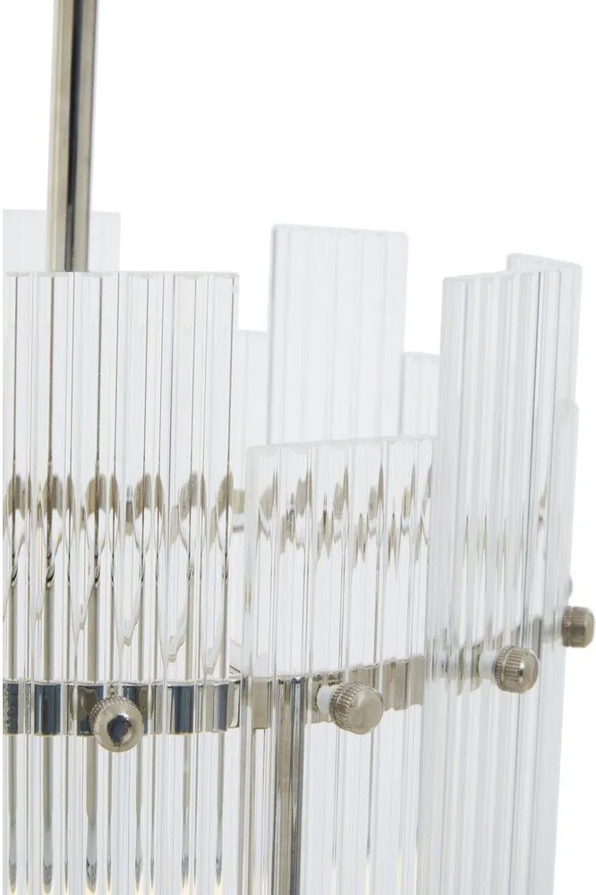 Kovové závěsné svítidlo ve stříbrné barvě se skleněným stínidlem ø 27 cm Ritz – Premier Housewares