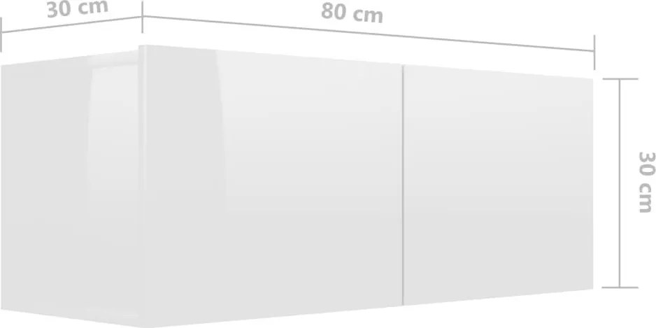 vidaXL 5dílný set TV skříněk dřevotříska [3079323] Barva: Bílá