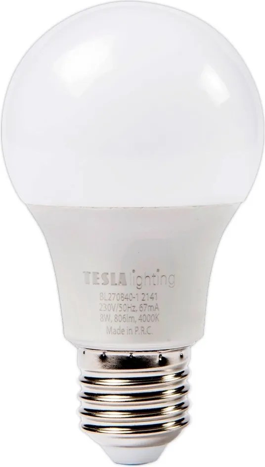 TESLA LED žárovka 8 W 806 lm E27 neutrální bílá