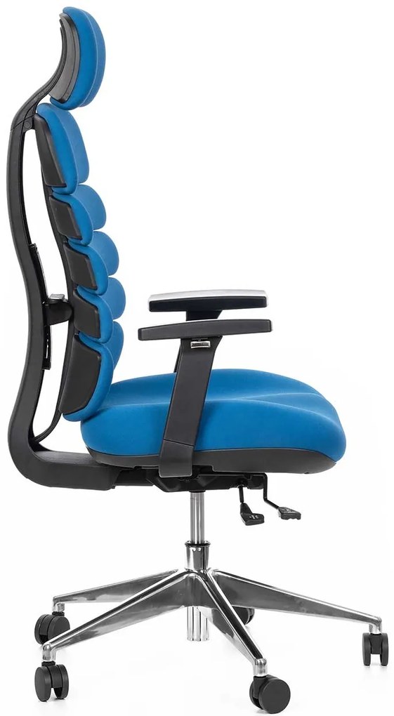 MERCURY Ergonomická kancelářská židle WORKEASE - modrá látka