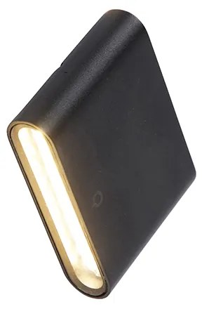 Moderní venkovní nástěnné svítidlo černé 11,5 cm vč. LED IP65 - Batt