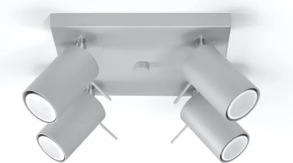 Sollux Lighting Stropní svítidlo RING 4 šedé