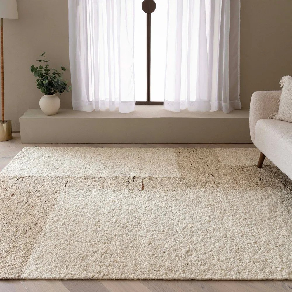 Béžový oboustranný/ručně tkaný vlněný koberec 160x230 cm Napa Tumbla – Asiatic Carpets