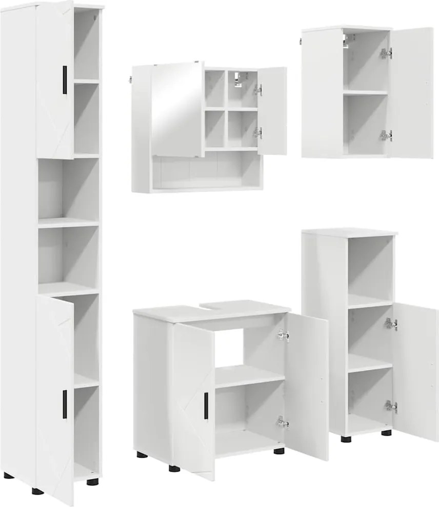 Sada koupelnového nábytku 5 ks Bílá 61 x 35 x 64 cm 3392983