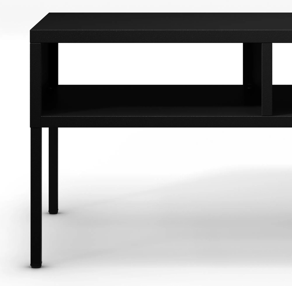 Konferenční stolek černý kovový obdélníkový, 900x450x450 mm: MATTEO