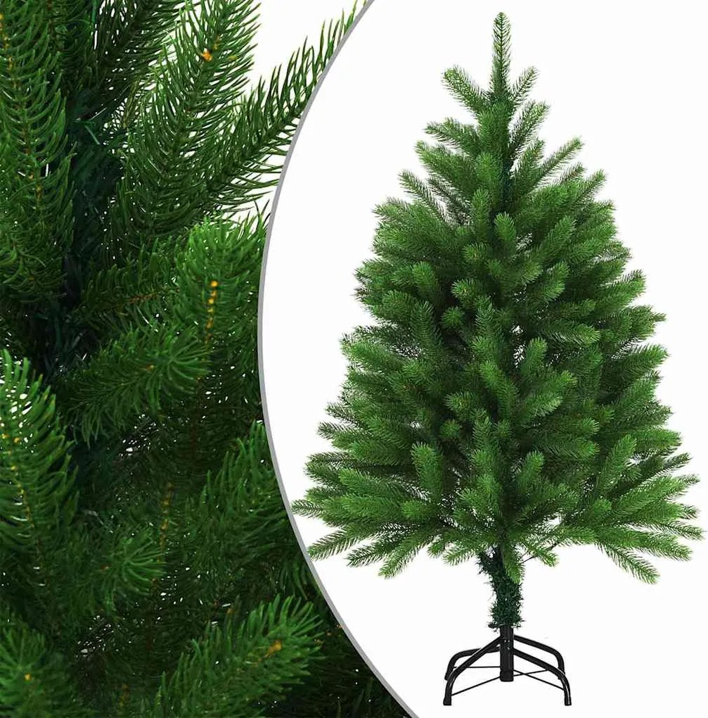 Umělý vánoční stromek s LED a sadou koulí 120 cm zelený 3077639