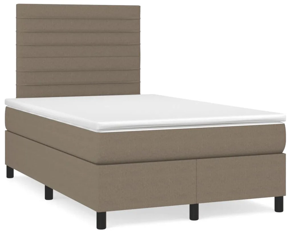 Box spring postel s matrací a LED taupe 120x190 cm textil 3270208