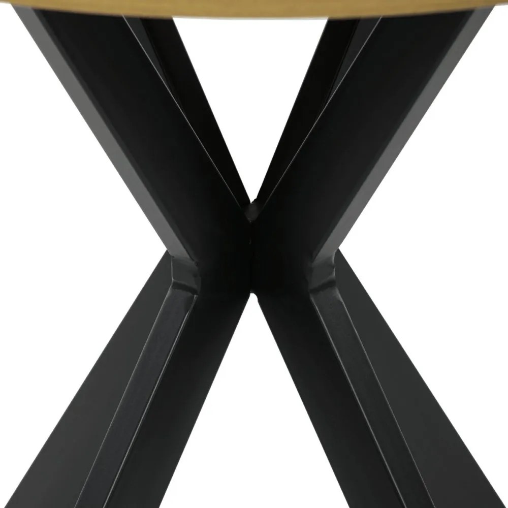Kulatý jídelní stůl 80x80cm HT-F4108 OAK, mdf, divoký dub