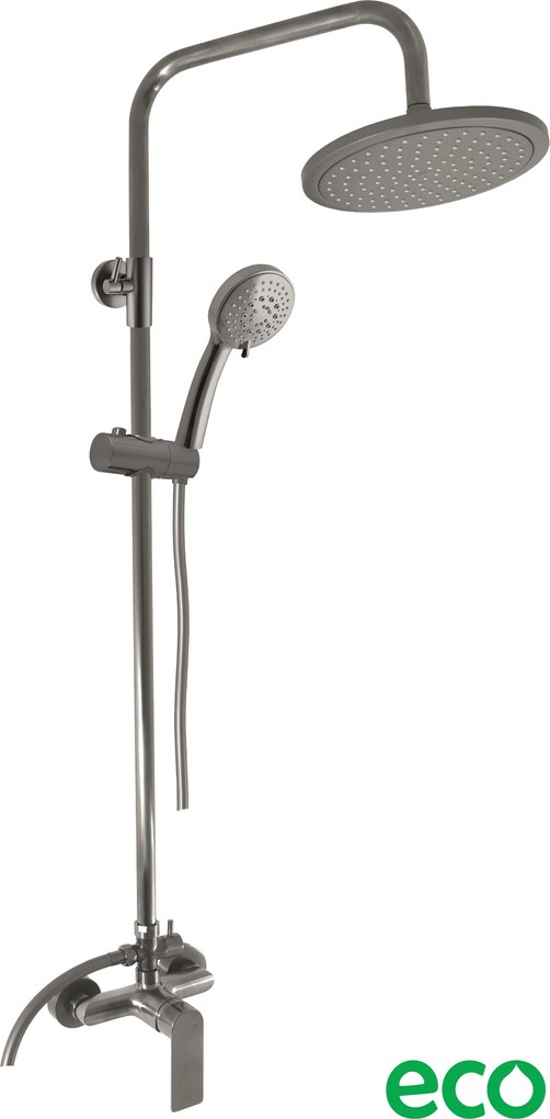 Slezák - RAV Sprchový komplet se směšovací baterií NIL - NL182.5/5-61MGK, Metal Grey kartáčovaná