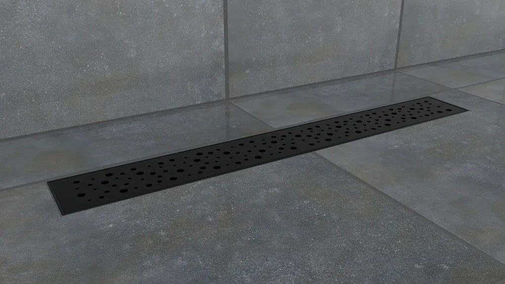 B-DRAINWELL 60 Black Odtokový podlahový žlab, bublinky