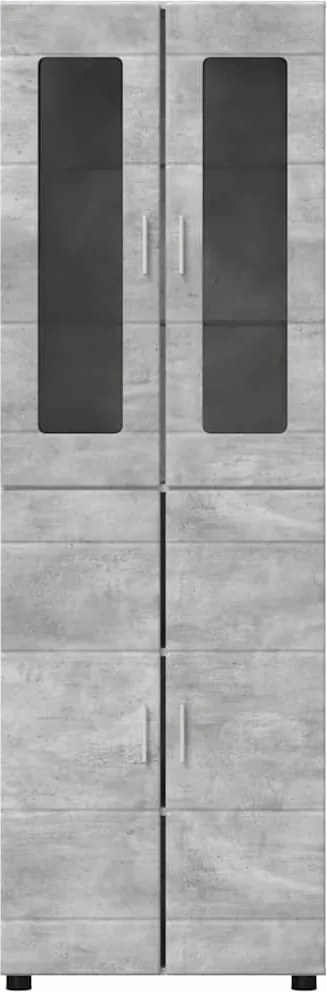 Vysoký bufet FLORIN 60 x 35 x 182 cm Betonově šedá 3397917