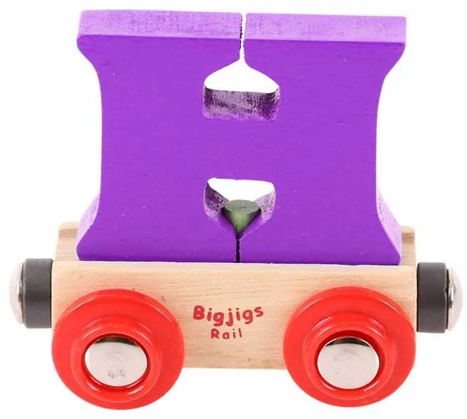 Bigjigs Rail Vagónek dřevěné vláčkodráhy - Písmeno H