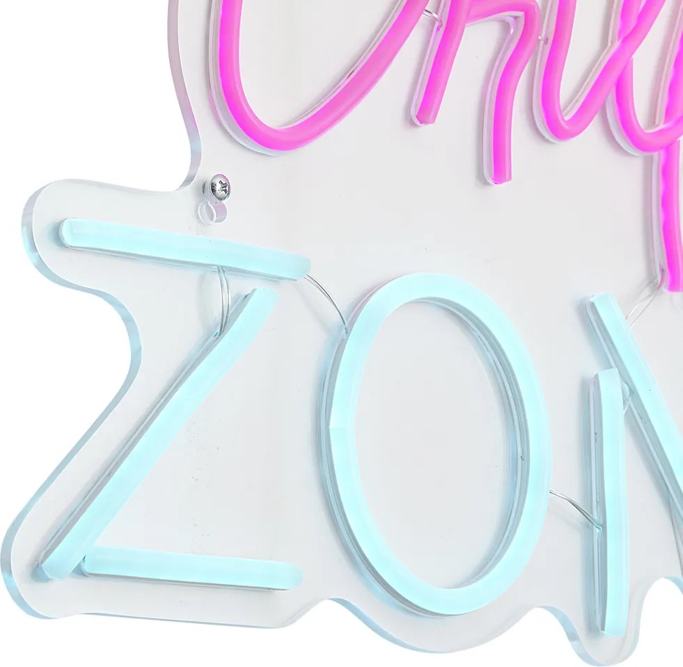 Neonové nástěnné světlo růžové s modrou vč. LED - Chill Zone