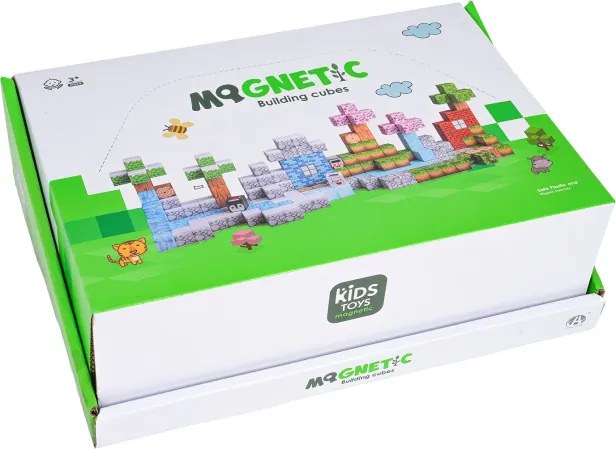 Magnetická stavebnice MAGNETIC Les, voda a domky, 384 dílků