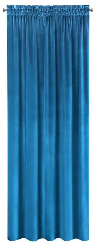 Modrý sametový závěs SAMANTA 140 x 300 cm