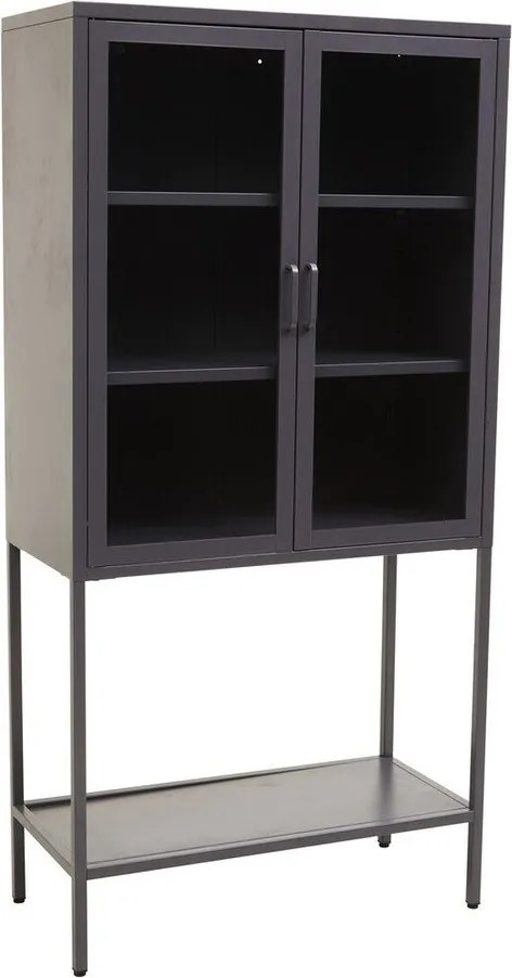 Šedá ocelová vitrína 75x150x35 cm Acier – Premier Housewares