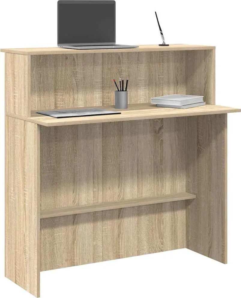 vidaXL Recepční stůl 100x50x103,5 cm kompozitní dřevo [859029] Barva: dub sonoma
